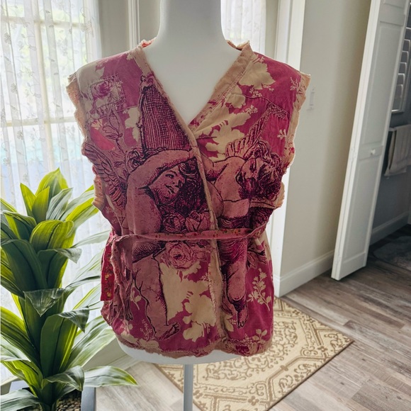 Magnolia Pearl | Tops | Nwt Magnolia Pearl Cherub Beloved Vest With ...